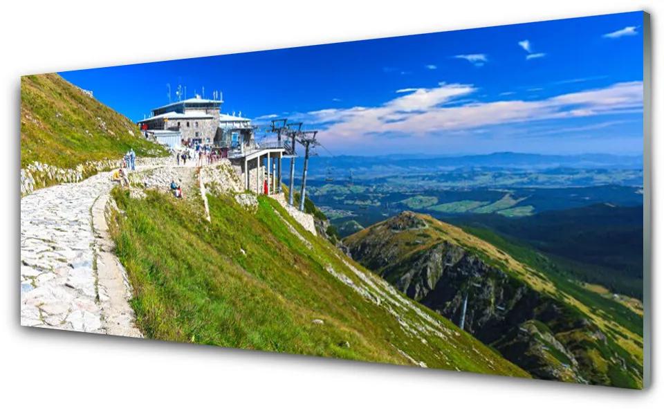akrylový obraz Hory Stezka Krajina 125x50 cm