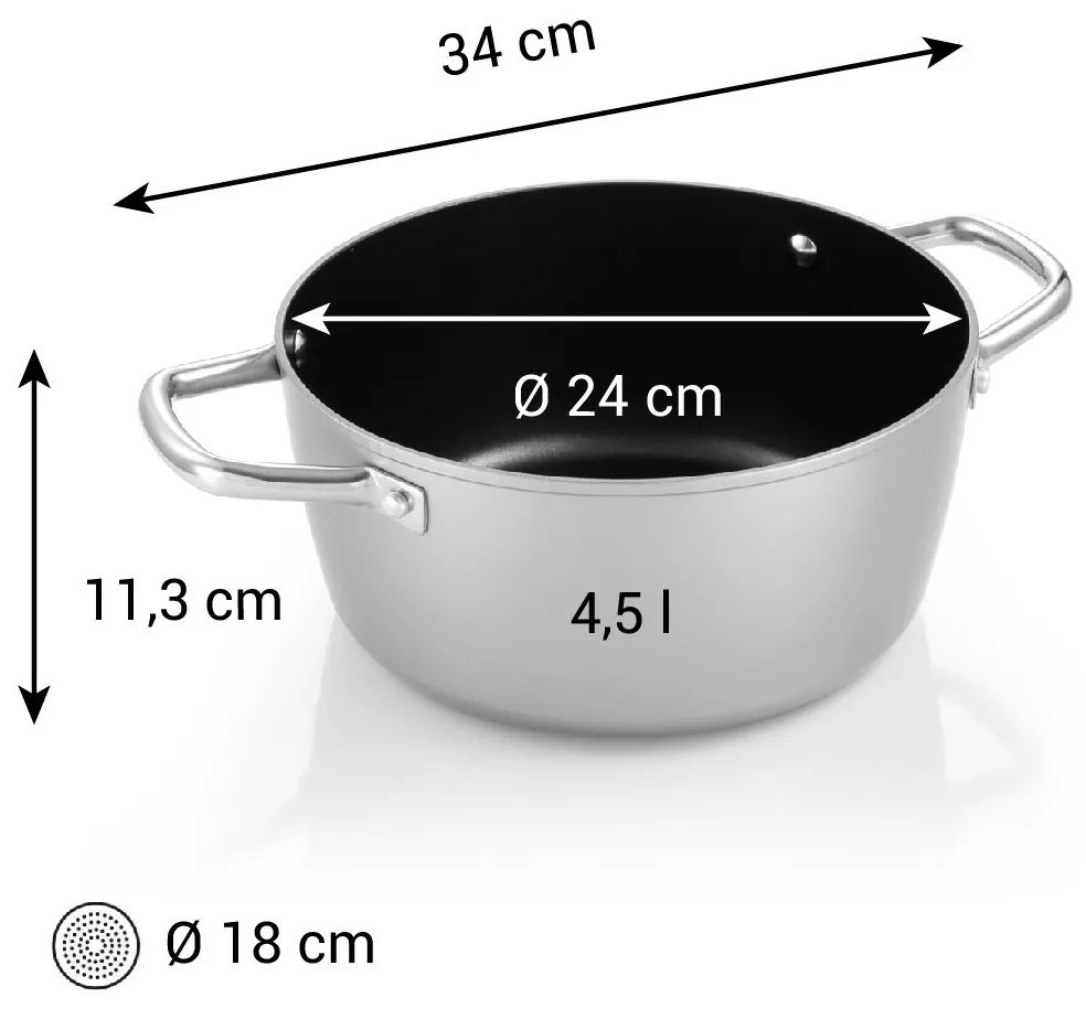 TESCOMA Kastrol GrandCHEF+ ø 24 cm, 4,5 l