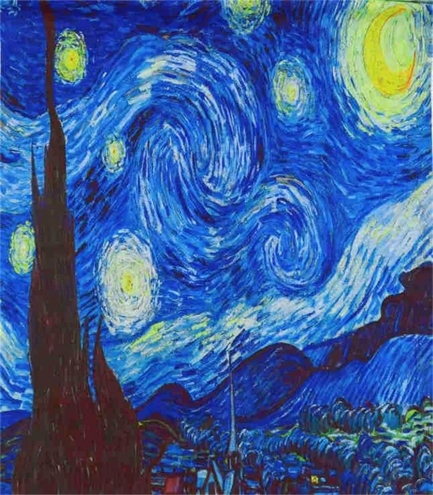 Bavlissimo Šála 180 x 70 cm Vincent van Gogh Hvězdná noc