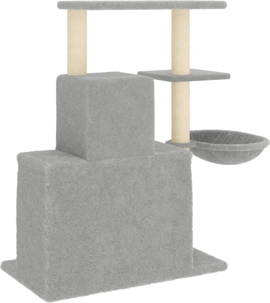 Škrabadlo pro kočky se sisalovými sloupky světle šedé 83 cm 171766