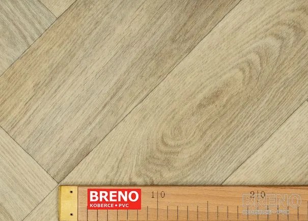 Breno PVC SUPERTEX Giuliano 534 – teplý dřevěný dekor parket, šíře 400 cm