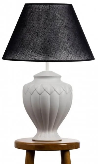 T-BIS Stolní lampa keramika ARTEMIDA - šedá Typ stínidla: Béžové stínidlo