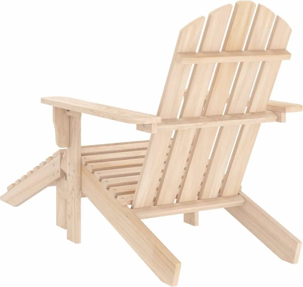 Zahradní židle Adirondack s podnožkou masivní jedlové dřevo 315862
