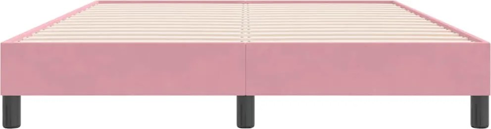 Postel Box Spring bez matrace růžová 140x220 cm samet 3315878