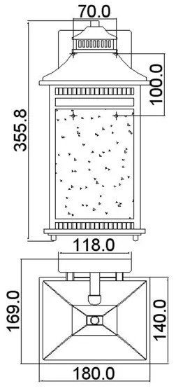Quoizel QZ-LIVINGSTON2-M - Venkovní svítidlo LIVINGSTON 2xE14/40W/230V IP44