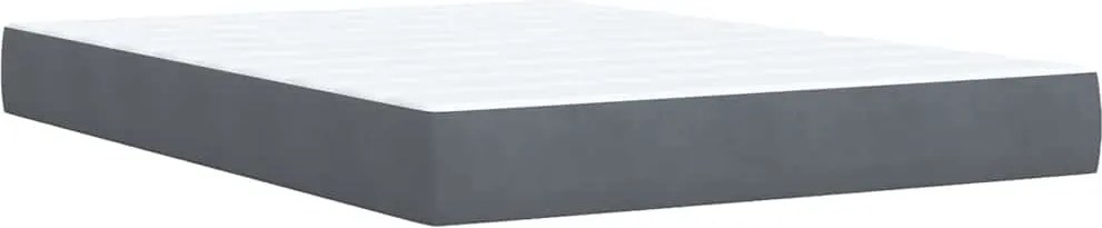Box spring postel s matrací tmavě šedý 140 x 190 cm samet 3287735