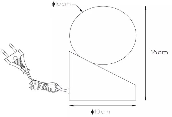 Lucide 45561/01/70 - Stolní lampa LEN 1xG9/33W/230V
