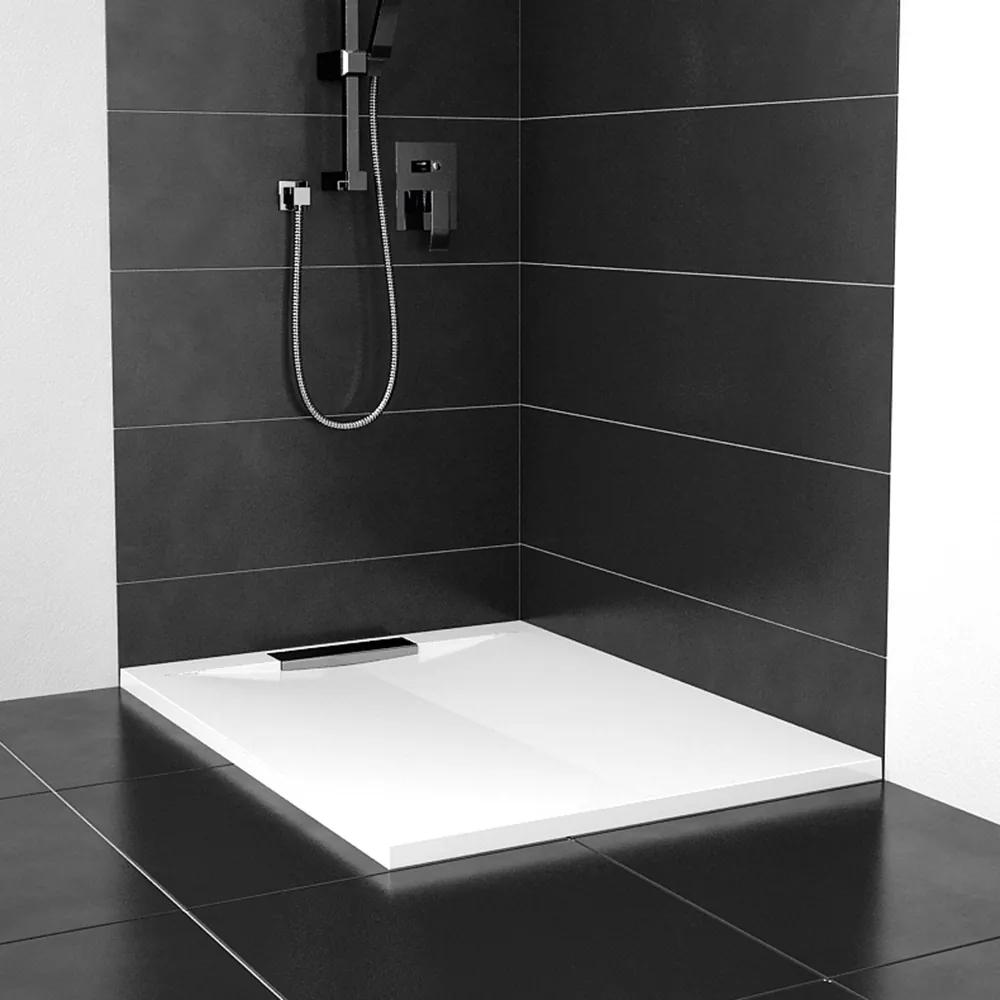 Obdélníková sprchová vanička z litého mramoru PRESTOL 35 mm S 1400 × 900 PRESTOL - vanička 8000303