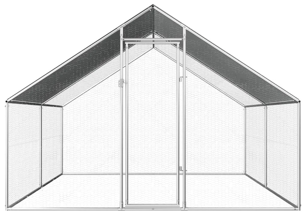 vidaXL Marketos Venkovní klec pro kuřata 2,75 x 4 x 1,92 m pozinkovaná ocel