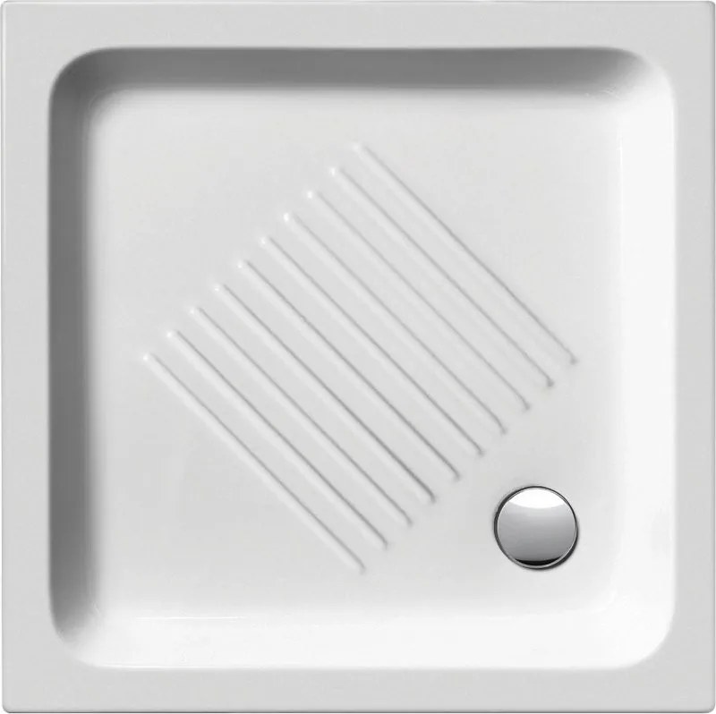 Sapho GSI Keramická sprchová vanička, čtverec 80x80x10cm 438011