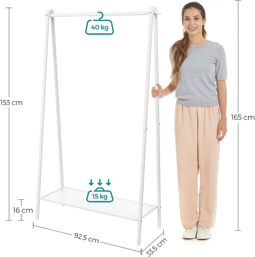 Šatní věšák Loft 153 cm bílý