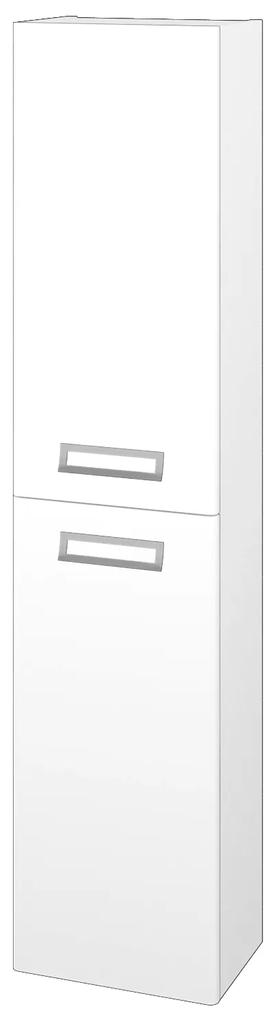 Dřevojas Skříň vysoká DOOR SV1D2 35 Varianta: N01 Bílá lesk / Úchytka T01 / D06 Ořech / Pravé