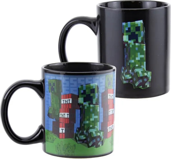Hrnek měnící Minecraft Creeper
