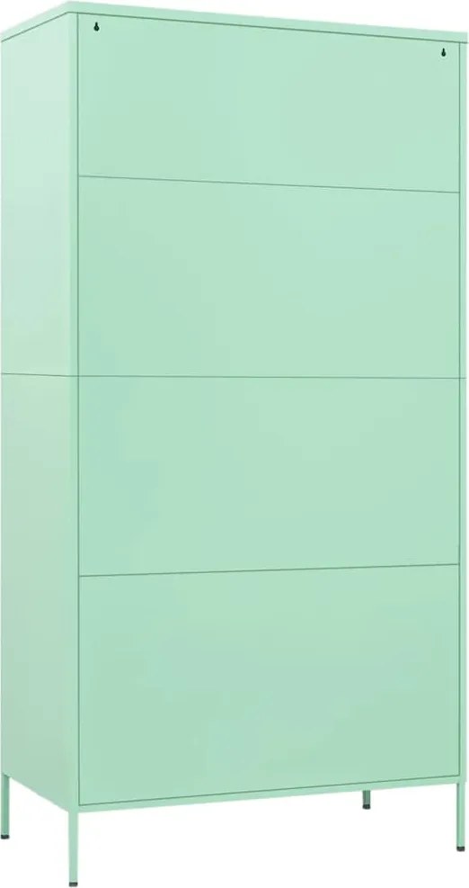 Šatní skříň mátová 90 x 50 x 180 cm ocel 336248