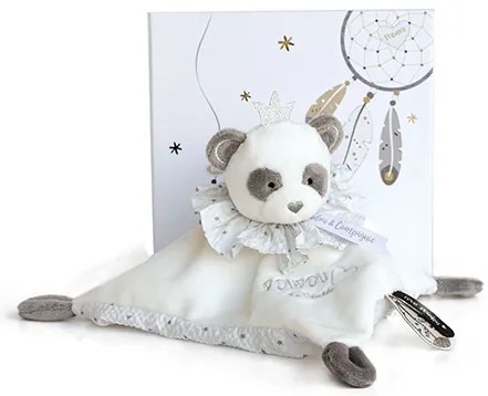 Doudou Dárková sada - plyšový muchláček panda 20 cm
