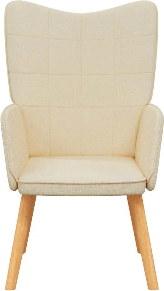 Relaxační křeslo krémové textil 327921