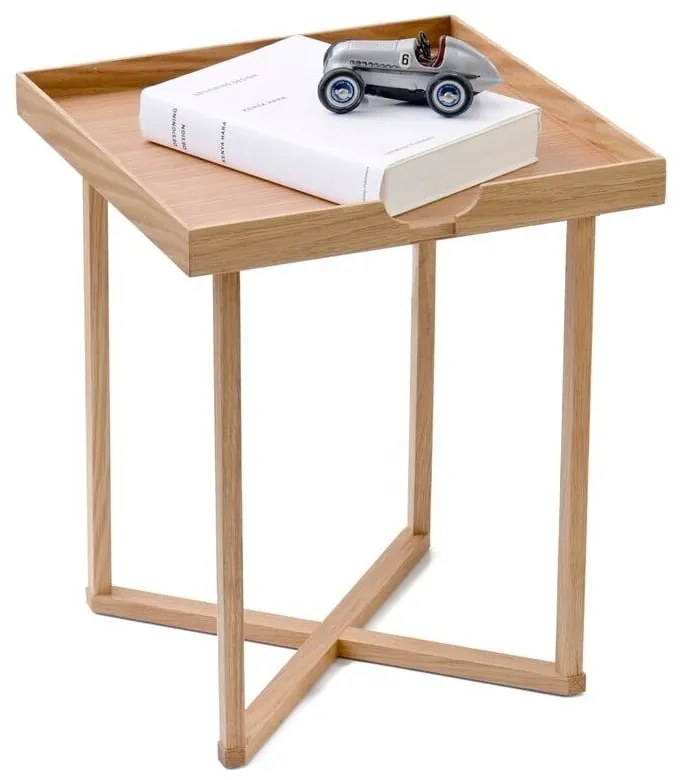 Odkládací stolek z dubového dřeva Wireworks Damieh, 37x45 cm