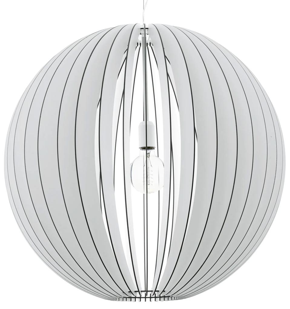Závěsné světlo Cossano koule 70 cm v bílé barvě