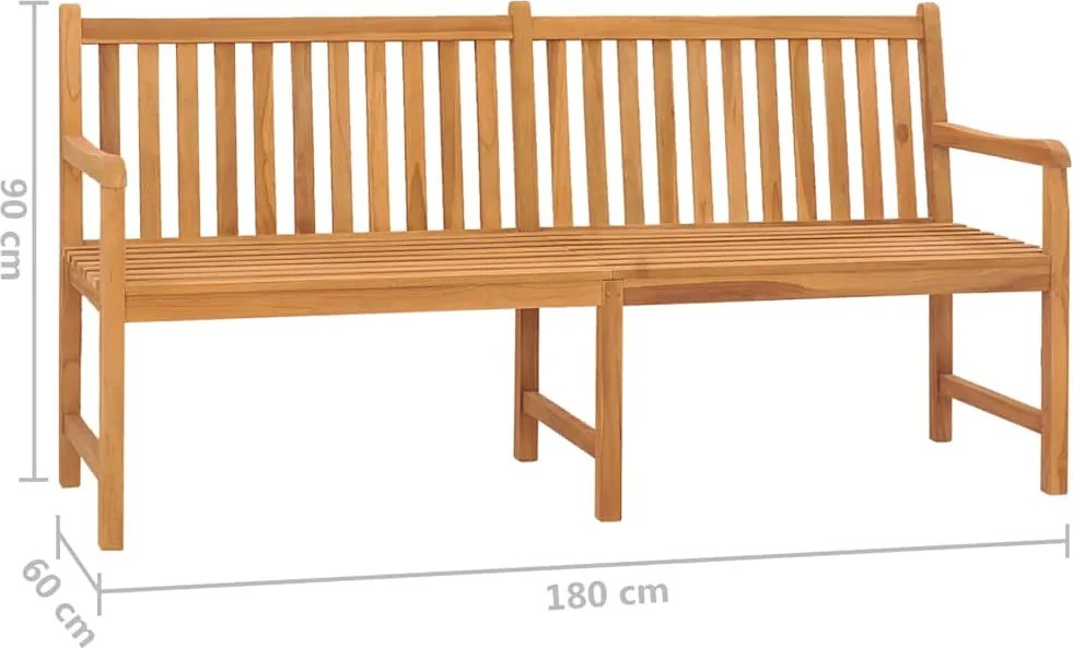 Zahradní lavice 180 cm masivní teakové dřevo 316632