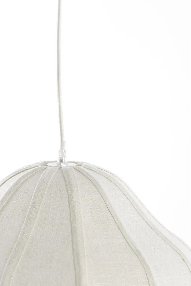Krémové závěsné svítidlo s textilním stínidlem ø 10 cm Sukau – Light & Living