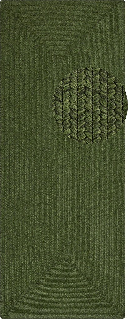 Kusový koberec Braided 105554 Green – na von aj na doma, 80x150, zelená, chodba / predsieň, Hanse Home
