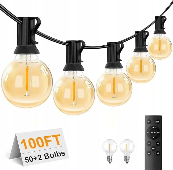Fukoole Venkovní voděodolná zahradní Led lampa 30M 50+2 G40