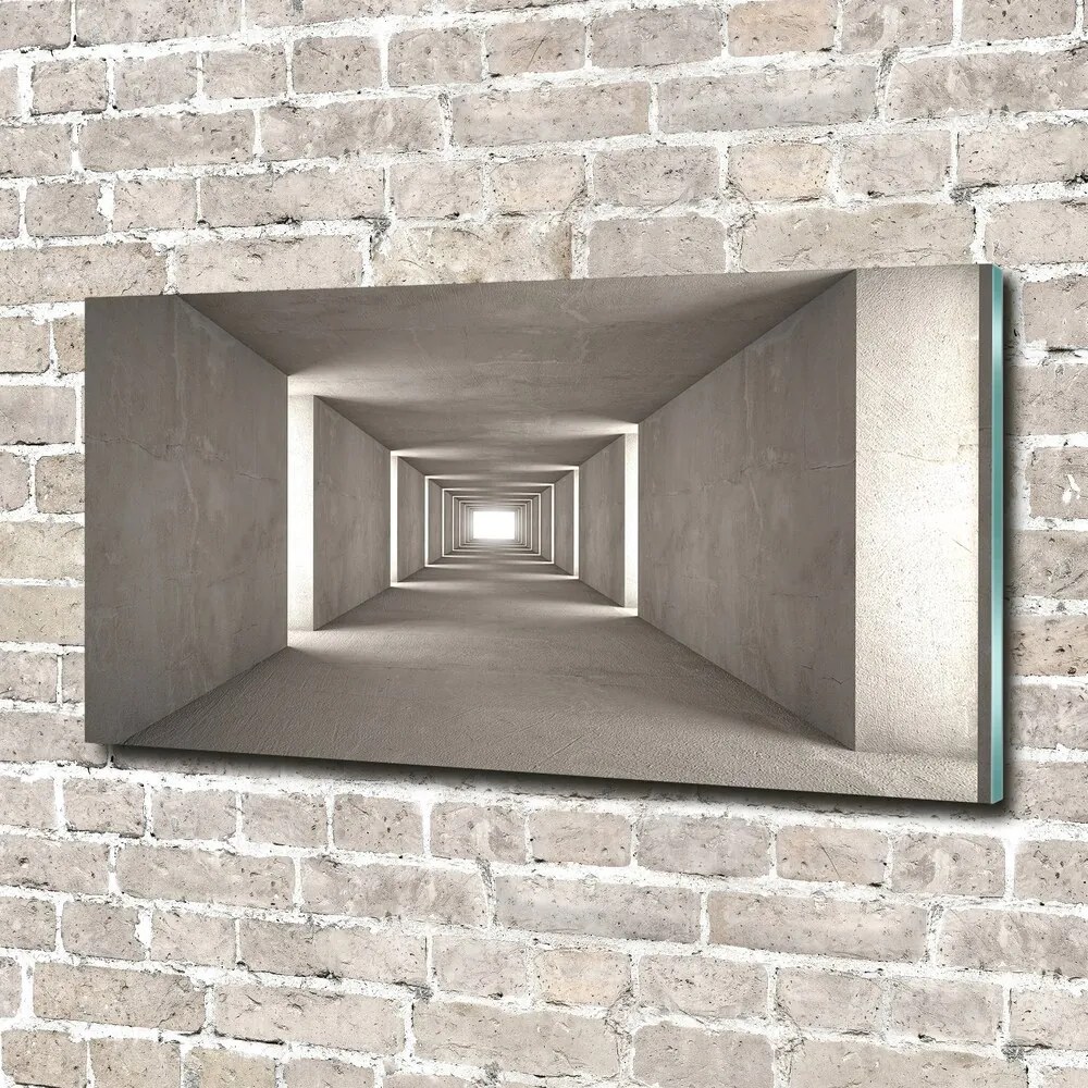 Wallmuralia Foto obraz skleněný horizontální Betonový tunel 140x70 cm