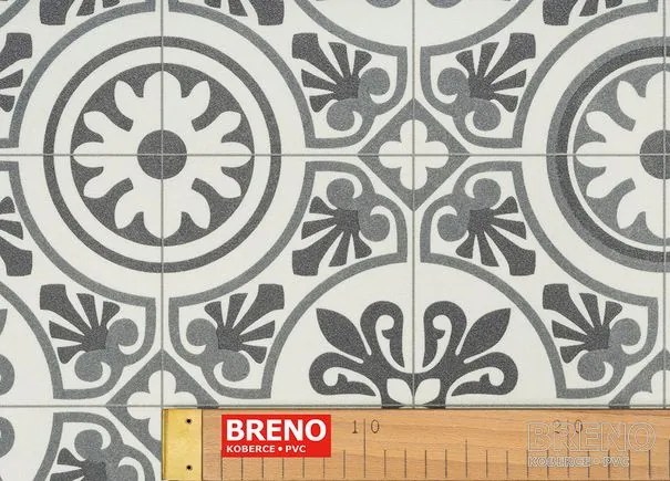 Breno PVC SLIMTEX Lagos 909D - ornamentální dlaždice, šíře 100 cm