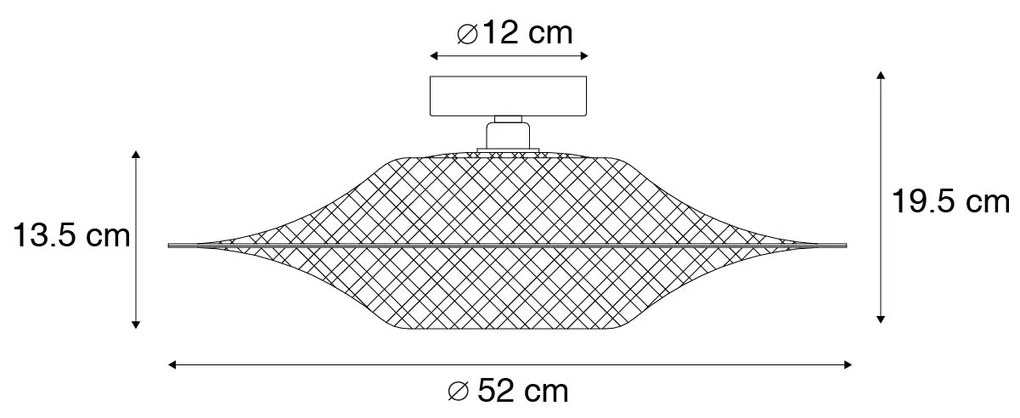 Orientální venkovní stropní svítidlo bambus 50 cm IP44 - Rina