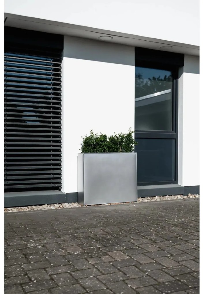 Květináč ELEMENTO, pozink, šířka 90 cm, stříbrný