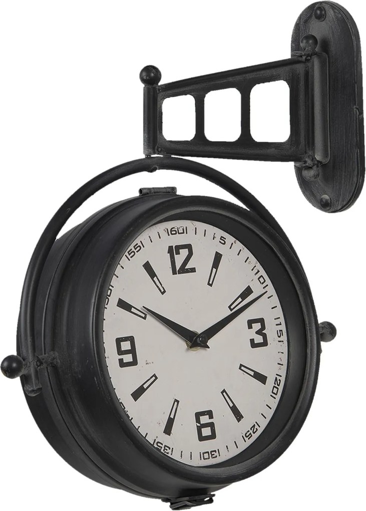 Kovové nástěnné závěsné hodiny ve vintage stylu - 29*9*35 cm