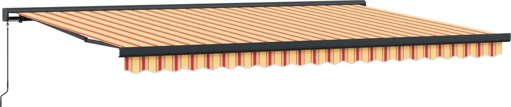Stahovací markýza Žlutá a oranžová 500 × 300 cm Plátno a hliník 3331257