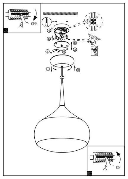 Eglo 97087 - LED RGBW Stmívatelné závěsné svítidlo COMBA-C 1xLED/18W/230V