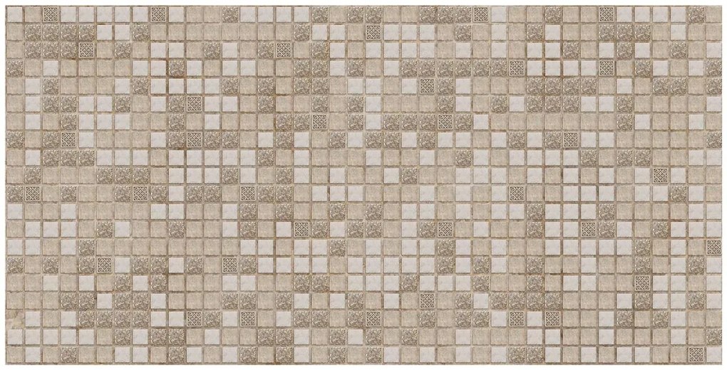 Obkladové panely 3D PVC TP10009499, rozměr 955 x 480 mm, mozaika Peru hnědá se vzorem, GRACE