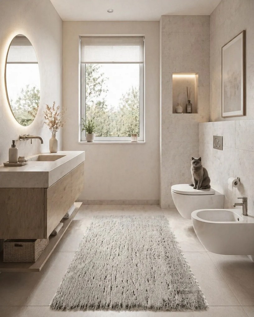 BO-MA, Koupelnová předložka Rabbit New taupe, 50x80, hnědá, koupelna