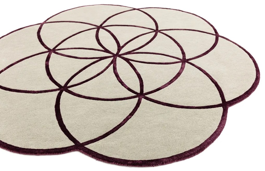 Asiatic London koberce AKCE: 200x200 kytka cm Ručně všívaný kusový koberec Lotus Purple - 200x200 kytka cm