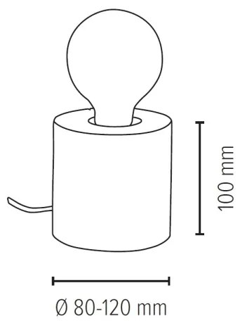 Spot-Light 76911150 - Stolní lampa TRABO 1xE27/25W/230V