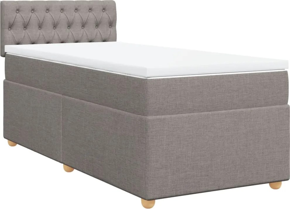 Box spring postel s matrací taupe 90x190 cm textil 3288846