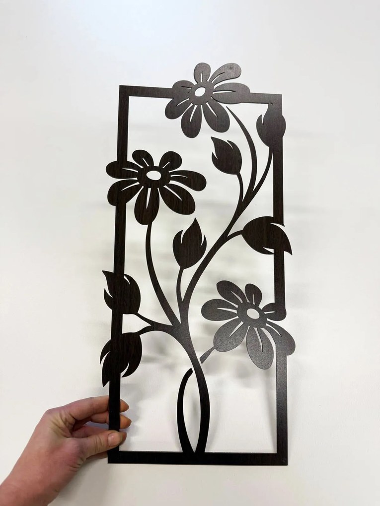 dřevo života Dřevěná květina - II. jakost Zvolte rozměr (cm): 22x48, Zvolte barvu dekoru: Wenge