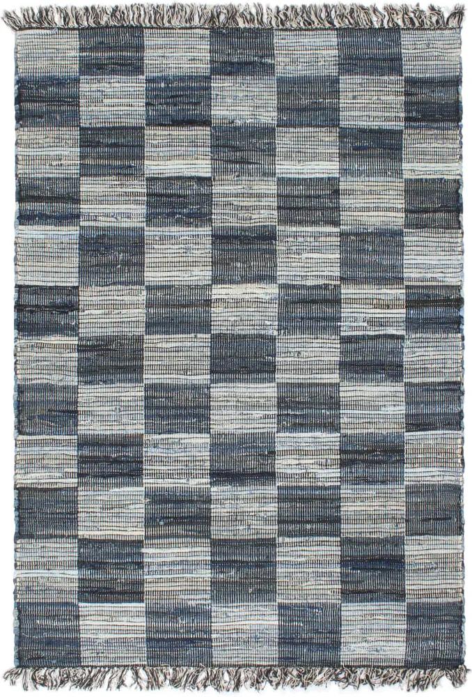 Ručně tkaný koberec Chindi riflovina - modrý | 200x290 cm