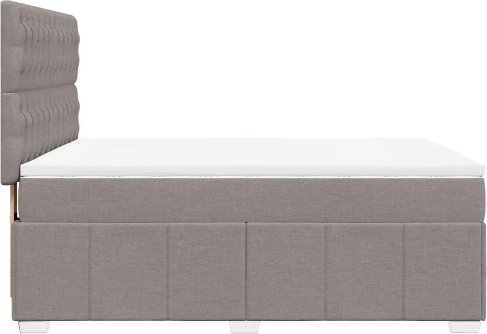 Box spring postel s matrací taupe 140x200 cm textil 3294002