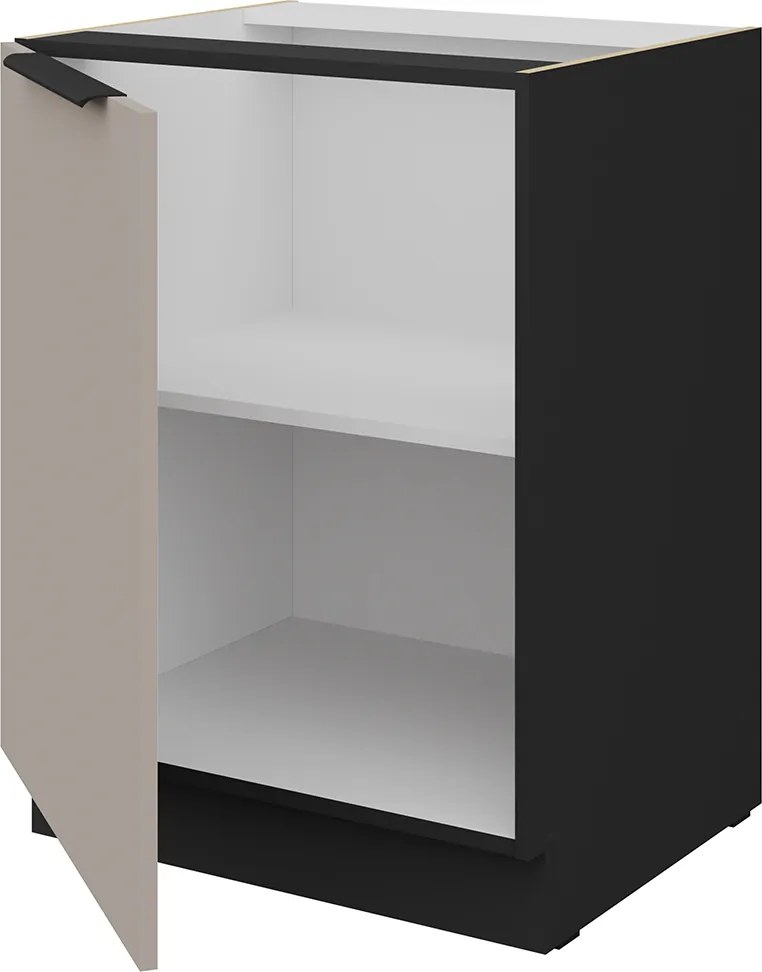 Kuchyňská linka ARIA cb | 390 cm | UNI dvířka | ANTI FINGERPRINT povrch | černá/béžová
