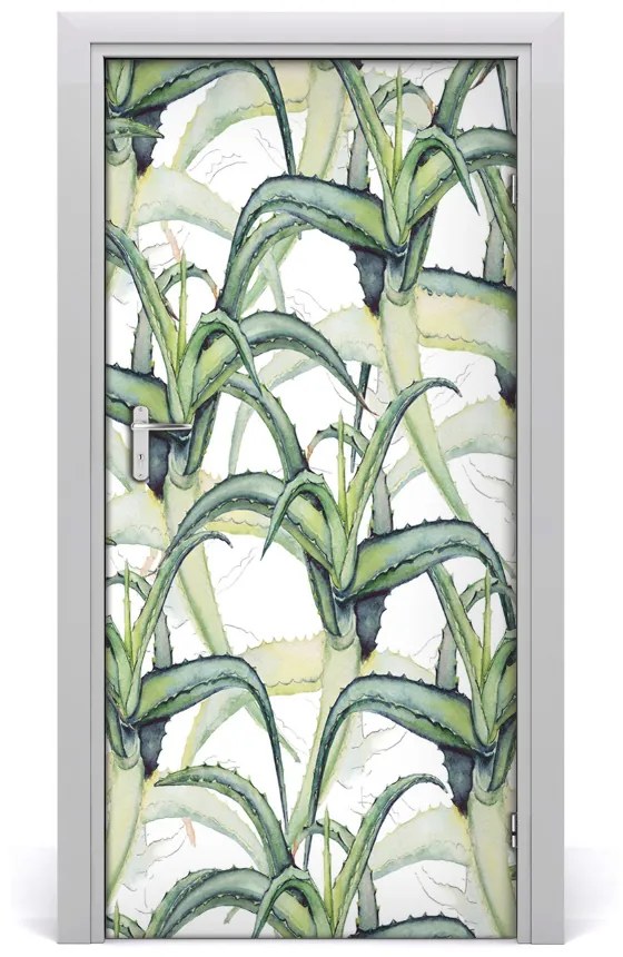 Samolepící fototapeta na dveře Aloes 85x205 cm