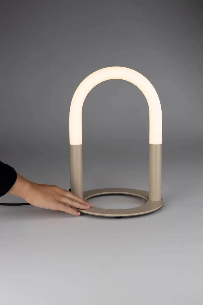 Béžová kovová LED stmívatelná stolní lampa (výška 36 cm) Arch – Zuiver