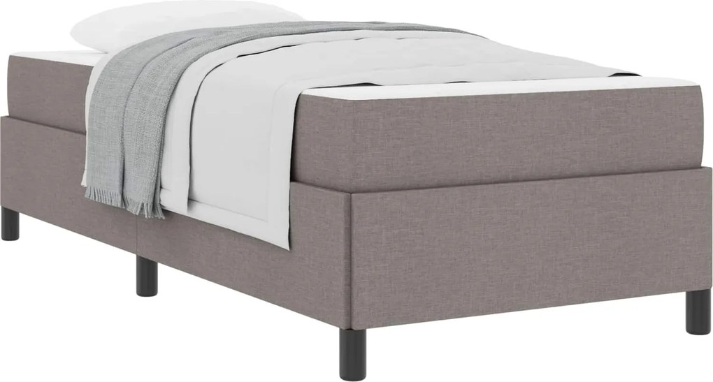 Postel s boxspringem Taupe 90 x 190 cm textil 3398826