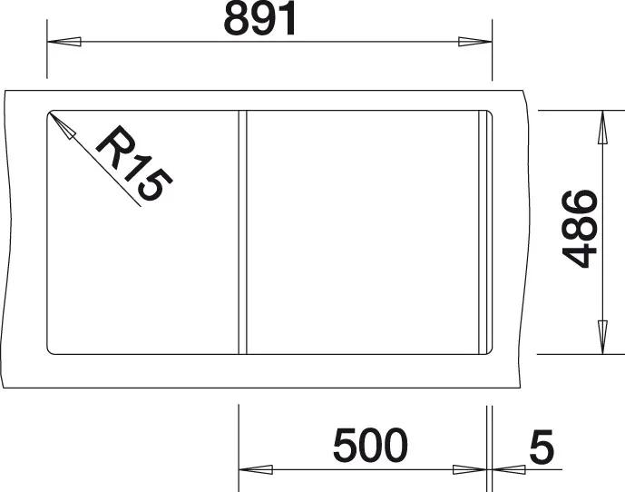 Granitový dřez Blanco CLASSIC 5 S tartufo s excentrem a odkapovou miskou 517304