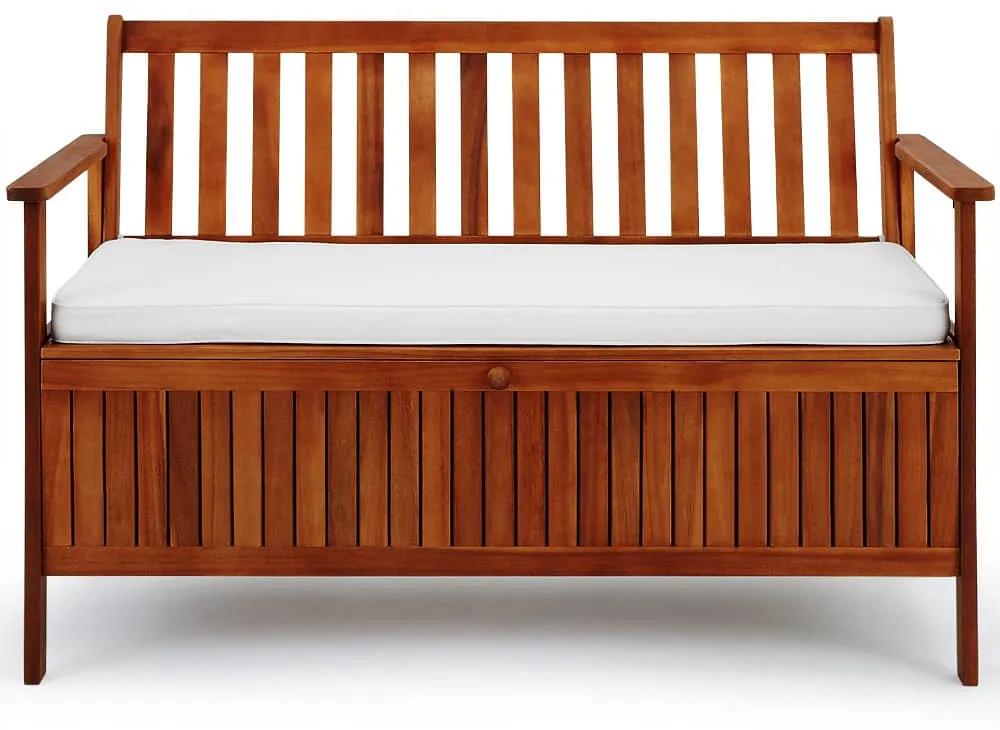 Casaria Zahradní lavice s úložným prostorem, akátové dřevo, 120 x 62 x 82 cm 100005