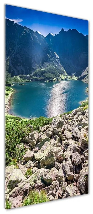 Wallmuralia Foto obraz akrylový Černé jezero Tatry 50x125 cm