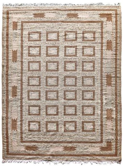 Diamond Carpets India, Ručně vázaný kusový koberec Guggenheim DESP P81 Brown Natural, 240x300, hnědá, chodba / předsíň