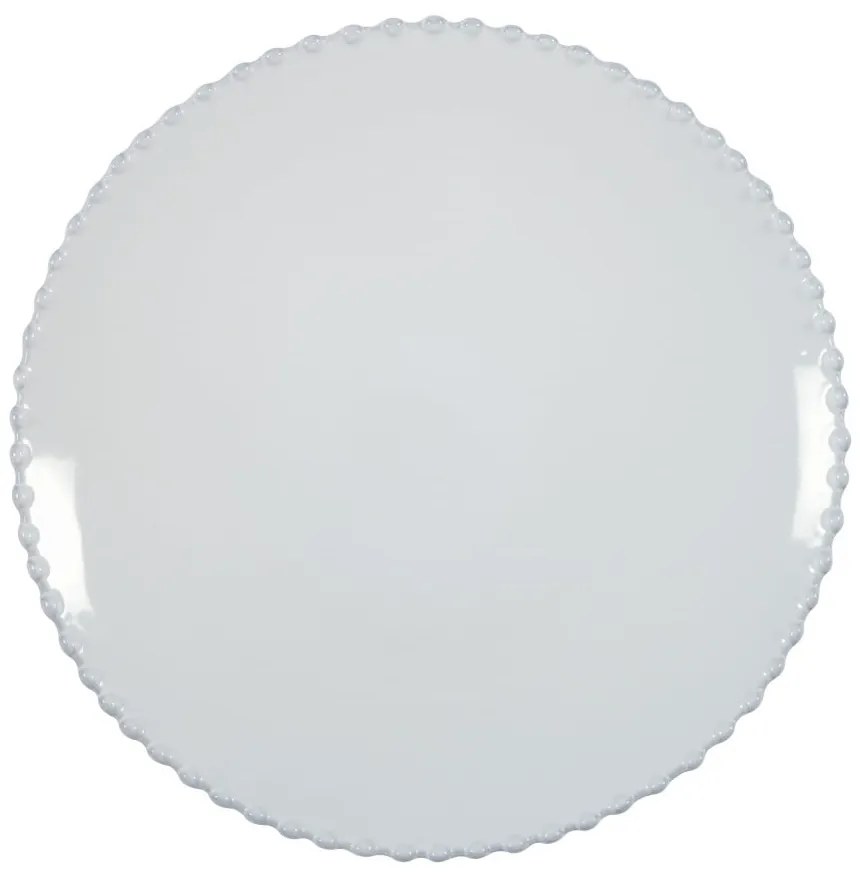 Bílý kameninový talíř Costa Nova Pearl, ⌀ 28 cm